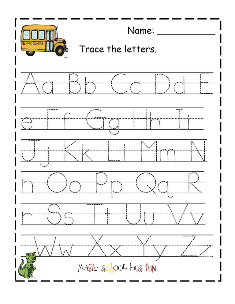 ABC Tracing Worksheet For Preschool – ABC Tracing Worksheets