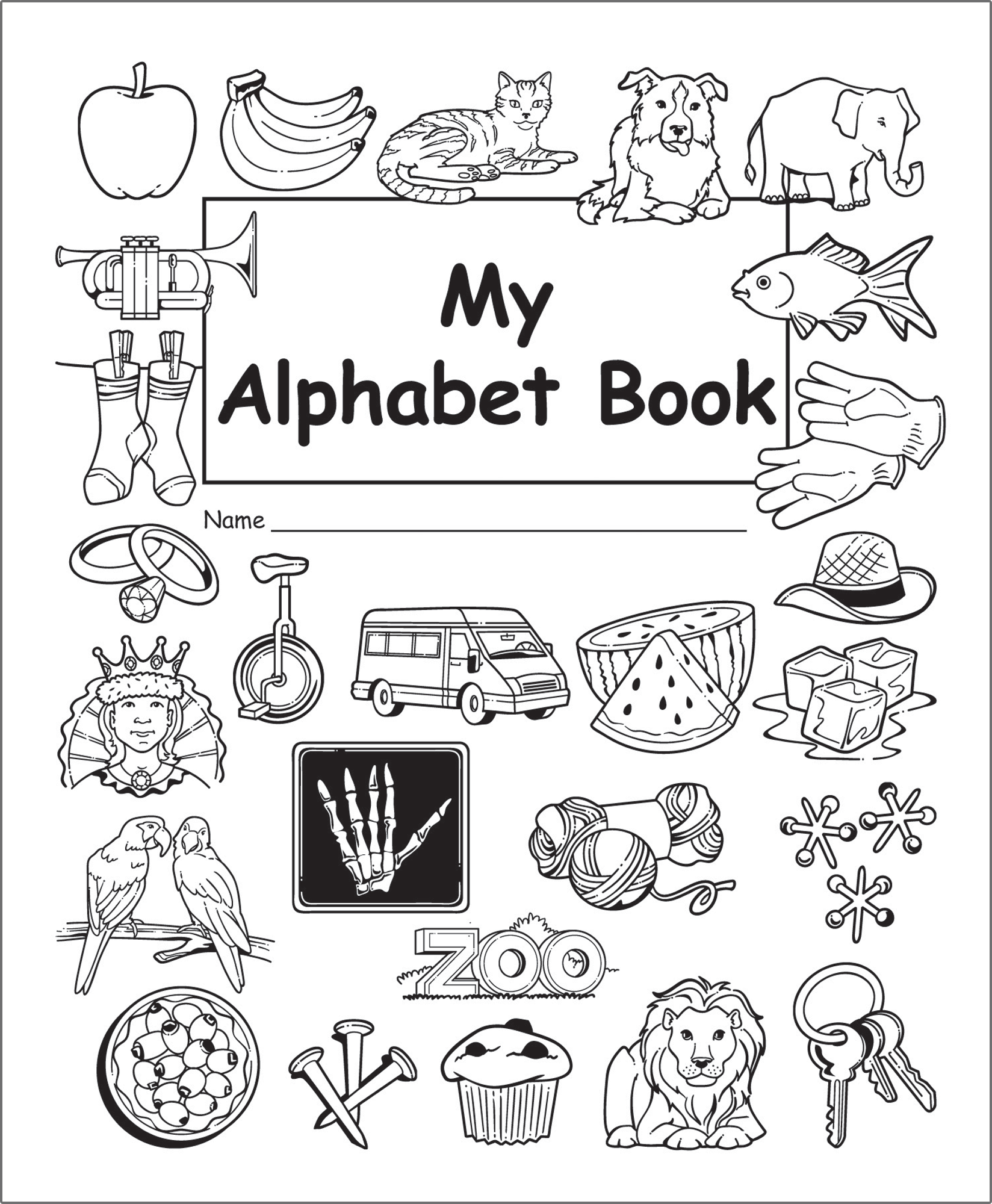 My First ABC Book Printable ABC Tracing Worksheets
