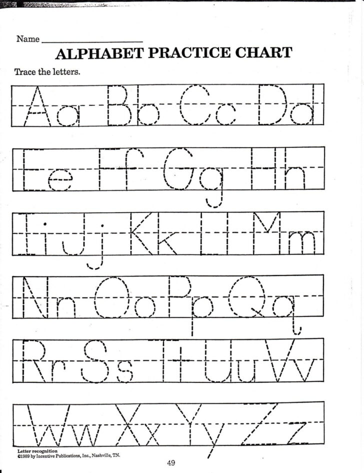 Preschool Activity Worksheet Alphabet Worksheets Free Alphabet | ABC Tracing Worksheets
