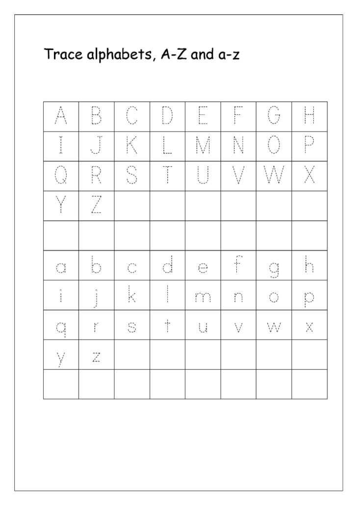 Traceable Alphabet Worksheets A Z Activity Shelter | ABC Tracing Worksheets