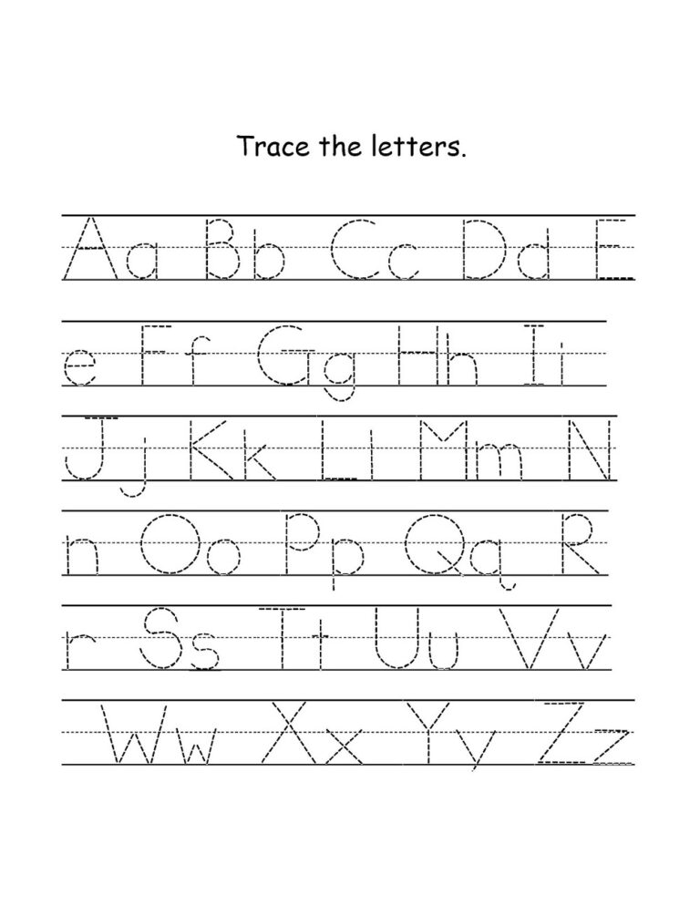 Traceable Alphabet A-Z | ABC Tracing Worksheets